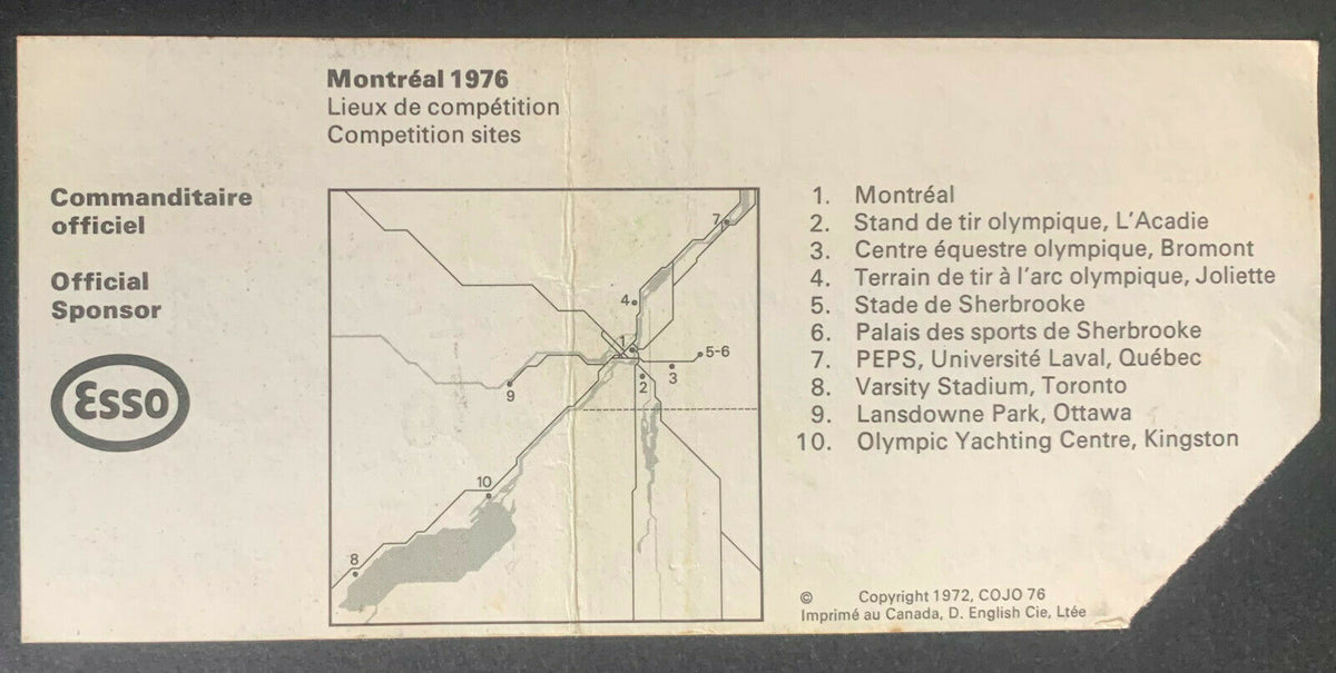 1976 Summer Olympics Soccer Ticket Toronto Varsity Stadium Vintage ...