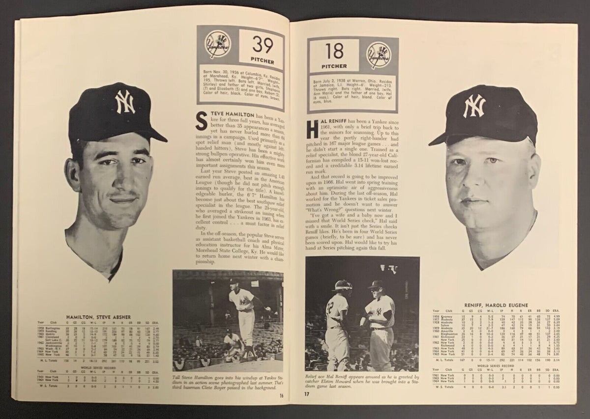 1966 Vintage Original MLB Baseball New York Yankees Official Yearbook ...
