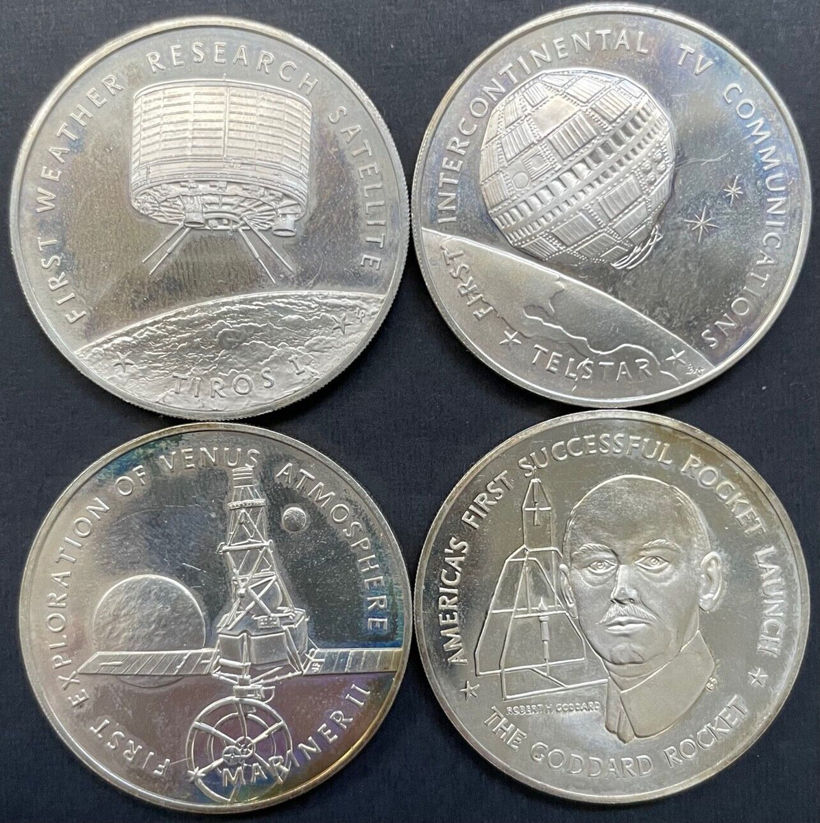 America In Space First Edition Franklin Mint Issued 24 Coin Sterling S ...