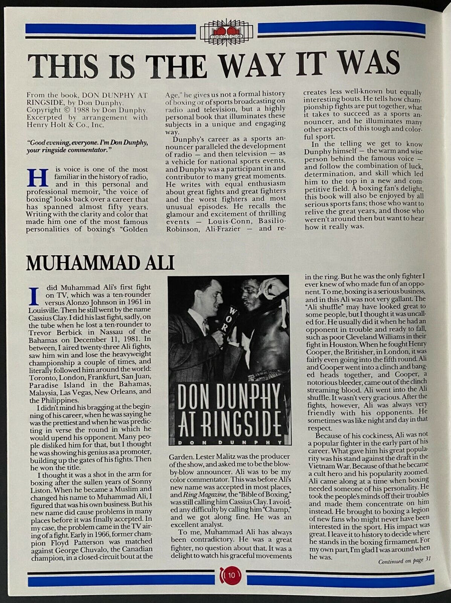 1988 Boxing Program Matt Farrago Francisco De Jesus Madison Square Gar ...