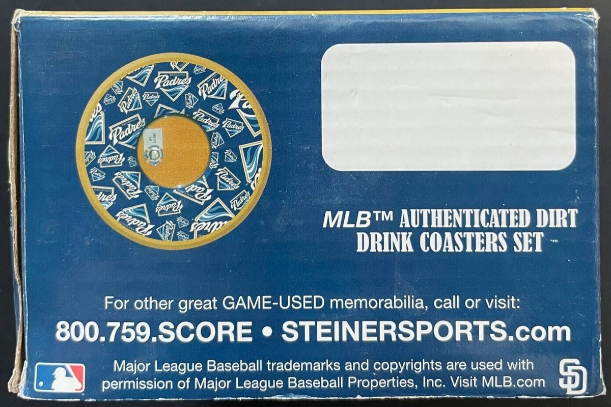 San Diego Padres Drink Coaster Set Petco Park MLB Authenticated On-Fie ...