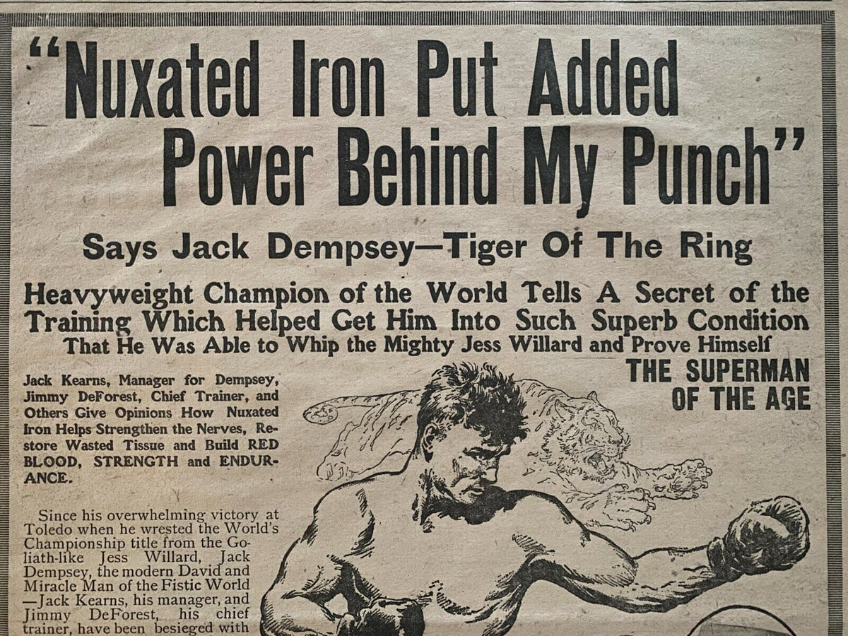 1919 Vintage Comfort Magazine Jack Dempsey Full Page Boxing Advertisem ...