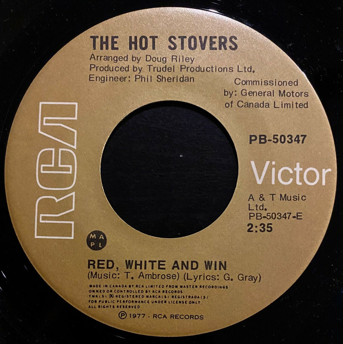 1977 VTG Canadian Record Album Red White & Win for World Ice Hockey Ch ...