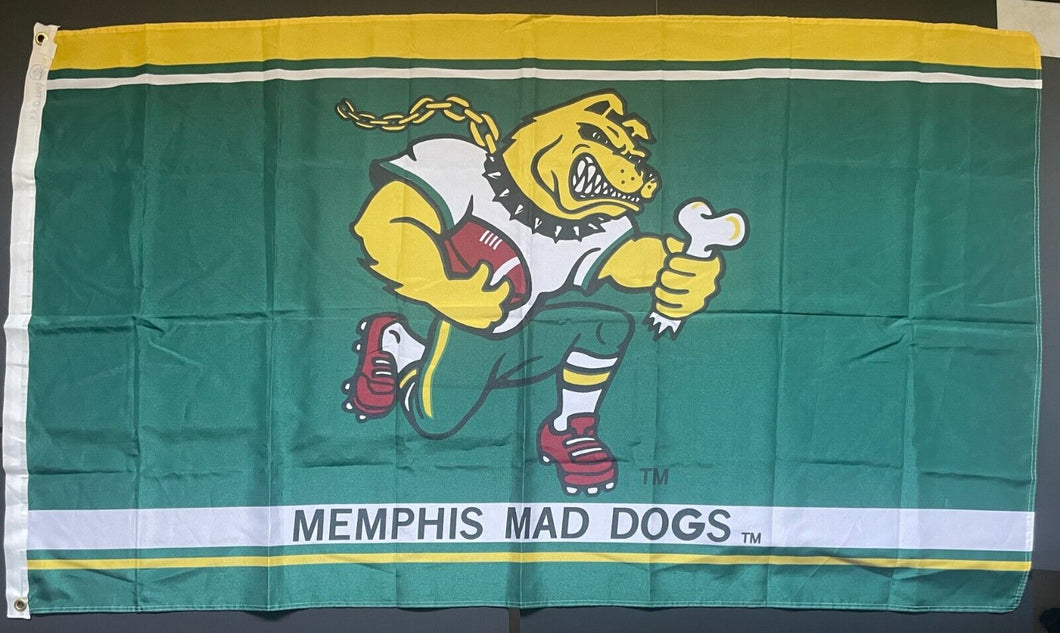 1995 CFL Memphis Mad Dogs Vintage Canadian Football League Sports Flag ...