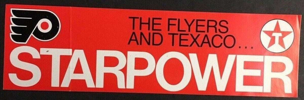 Philadelphia Flyers Bumper Sticker Car Auto Decal Texaco Star Power NH ...