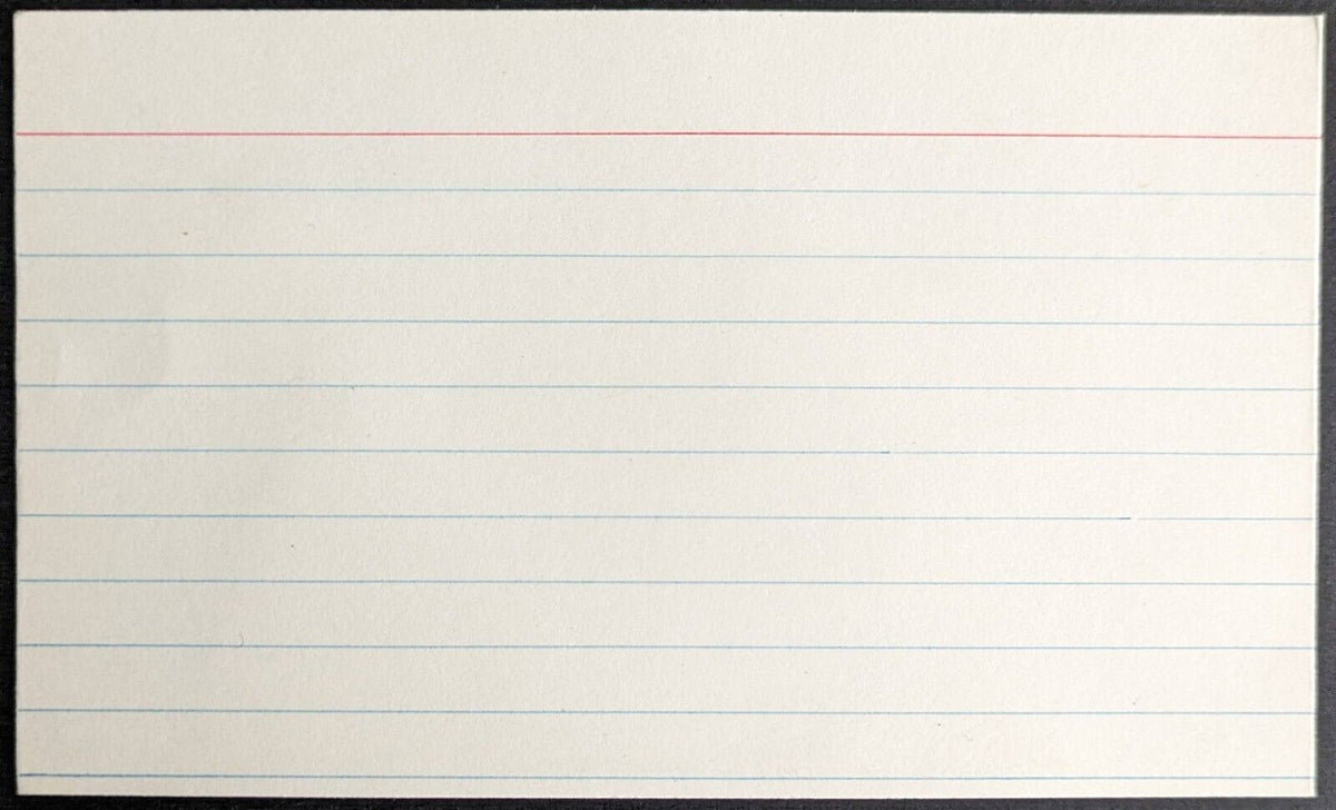 Tim Horton Autographed Cut Out Signed Index Card Toronto Maple Leafs L ...