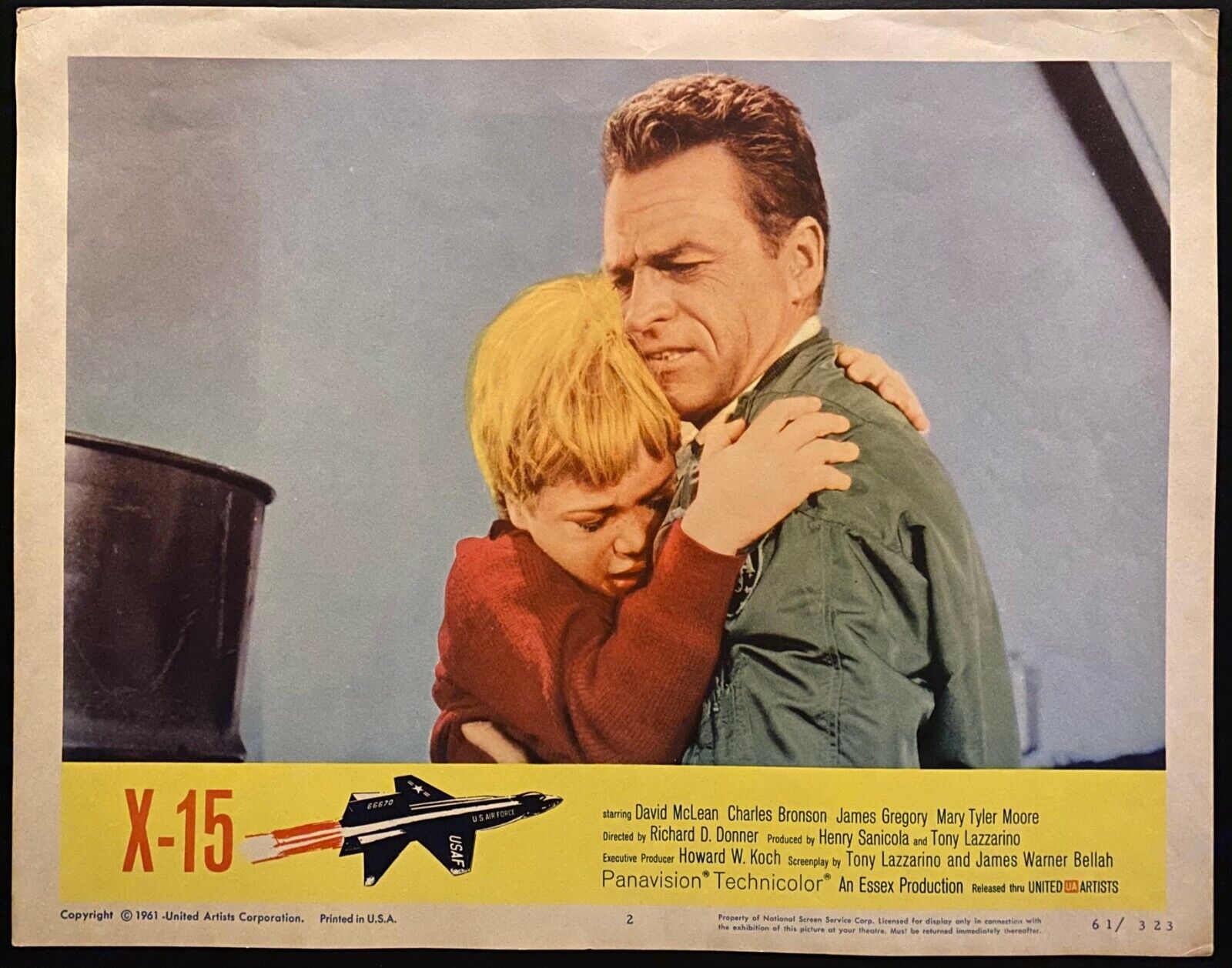 1961 Vintage Lobby Card Poster X-15 Charles Bronson Mary Tyler Moore R ...