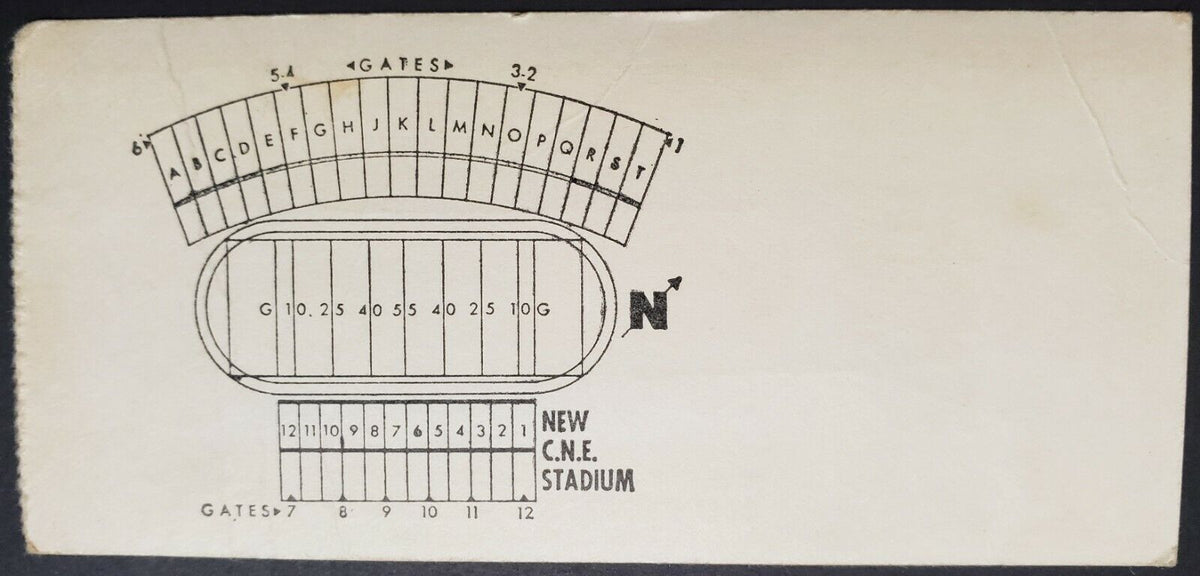1968 CNE Stadium Hamilton Tiger Cats vs Toronto Argonauts CFL Football ...