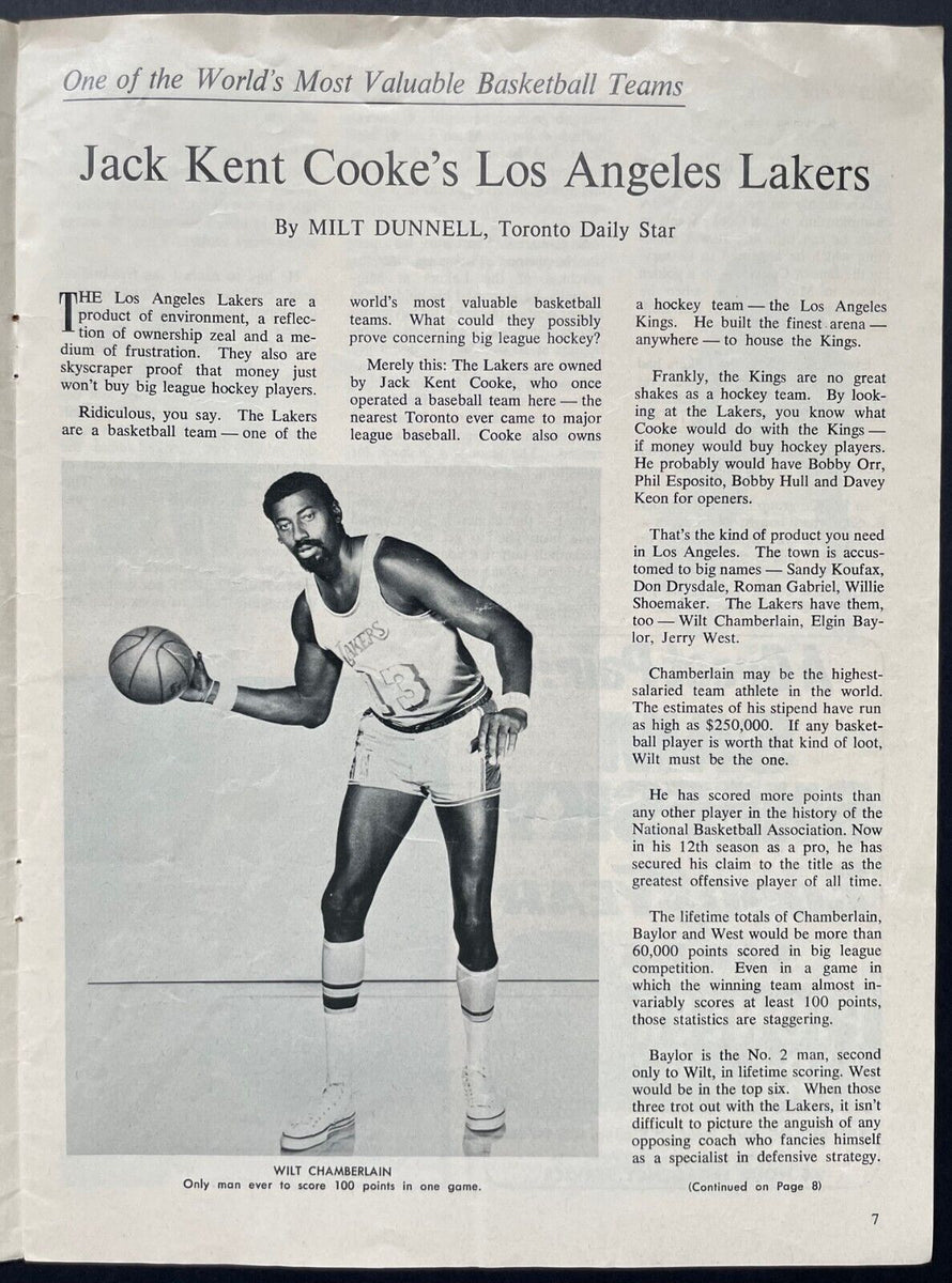 1971 NBA Los Angeles Lakers Signed Basketball Program Autographed Jerr ...